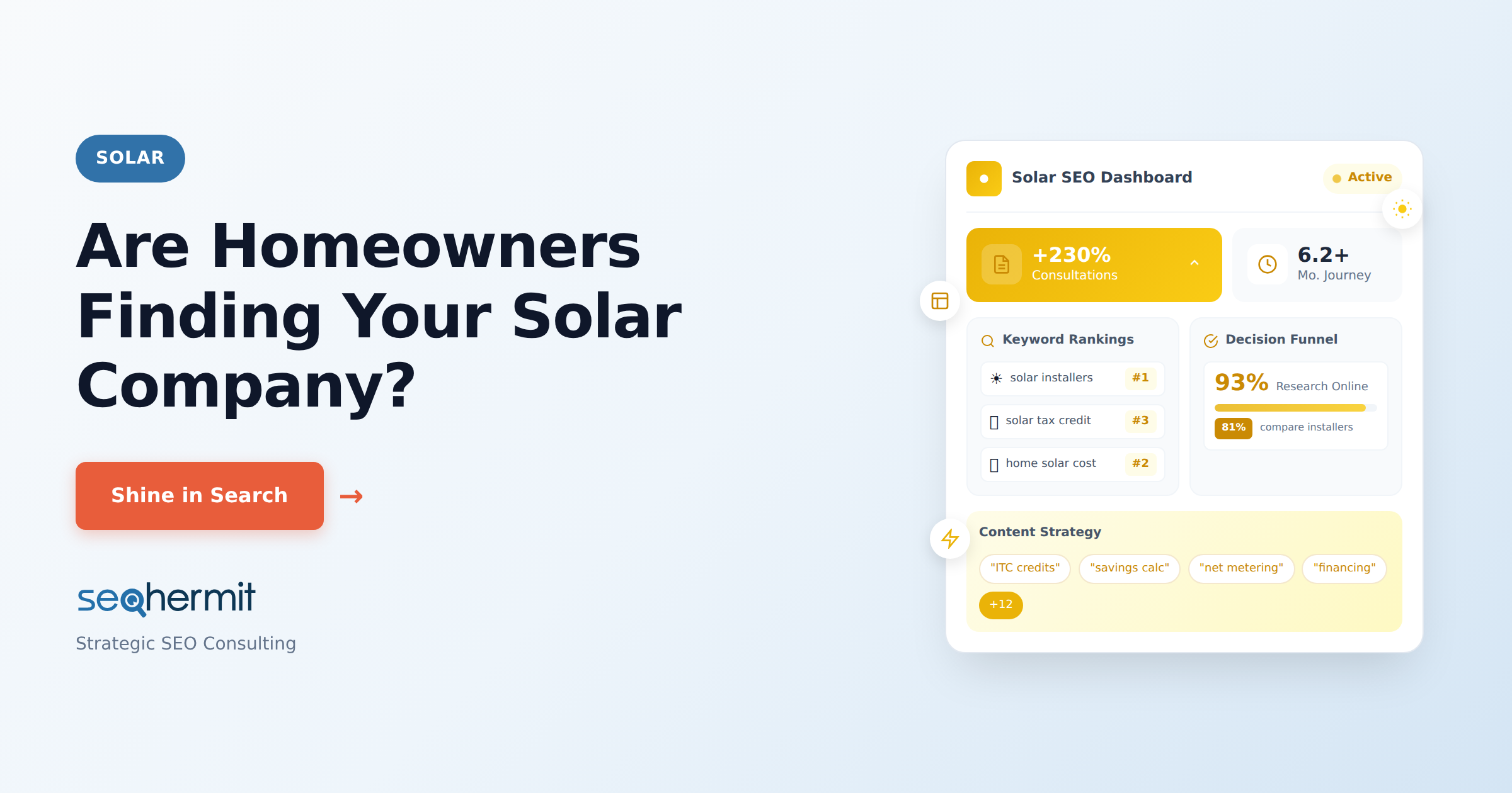 Solar Company SEO | Residential Lead Generation